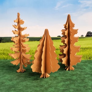 3D Evergreen Trees: Pre-cut Accessory Kit to Make Your Own Miniature ...