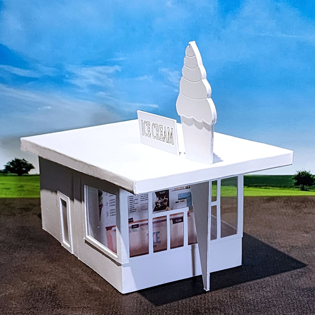 Retro Ice Cream Stand: Pre-cut Building Kit to Make Your Own Miniature ...