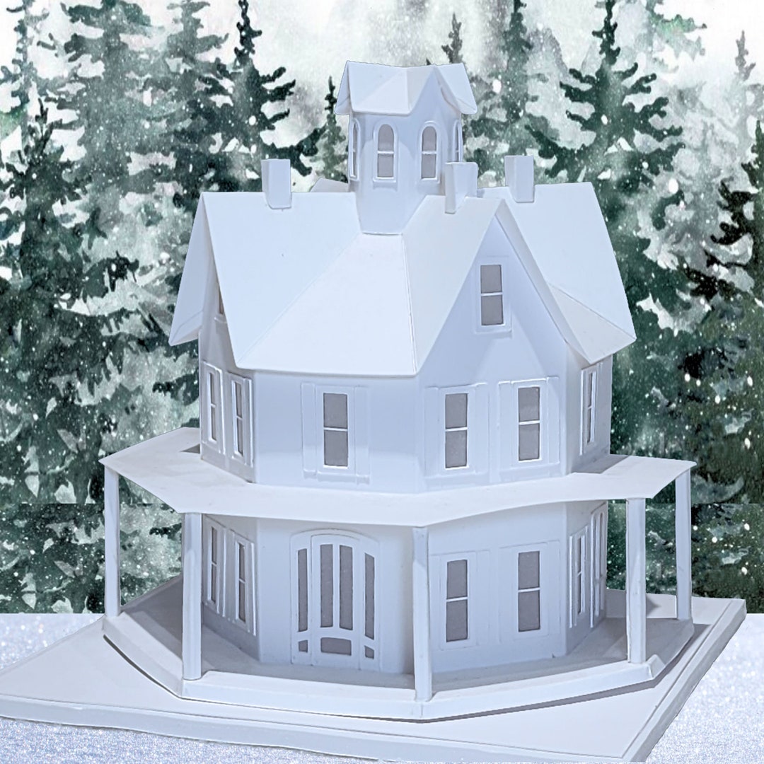 Gabled Octagon House: Pre-cut House Kit to Make Your Own Miniature Putz ...