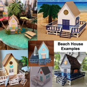 Beach House: Pre-cut House Kit to Make Your Own Miniature Putz Style ...