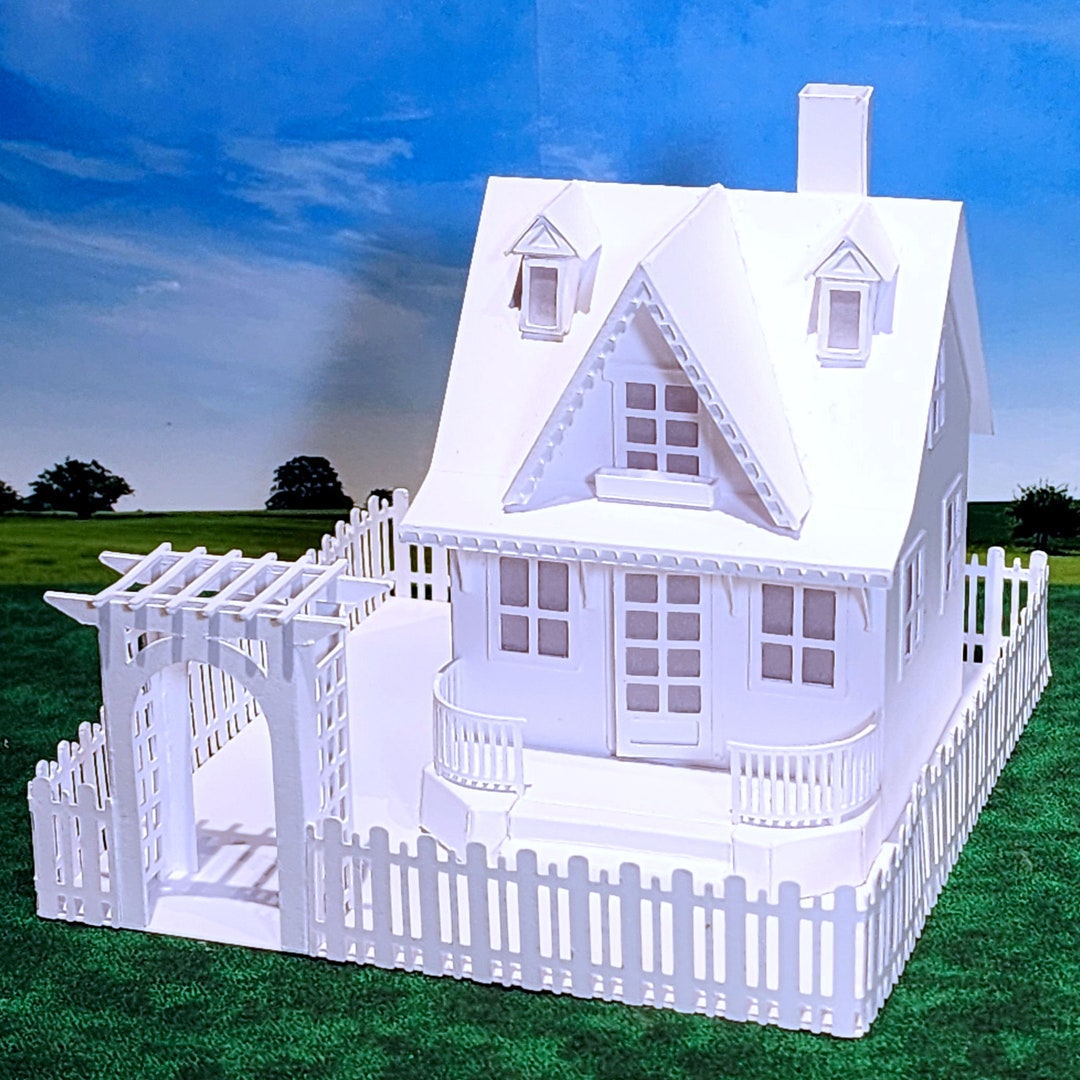 Rose Cottage: Pre-cut House Kit to Make Your Own Miniature Putz Style ...