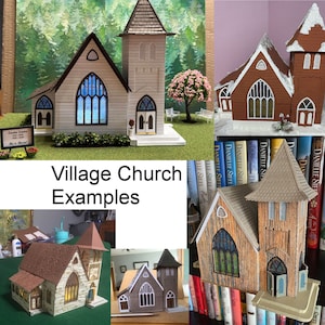 Village Church: Pre-cut Building Kit to Make Your Own Miniature Putz ...