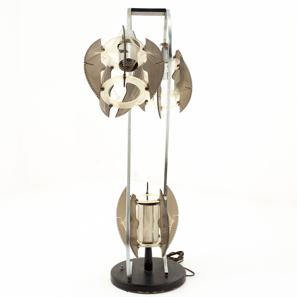 Paul Secon for Sompex Mid Century String and Chrome Lamp Mcm - Etsy