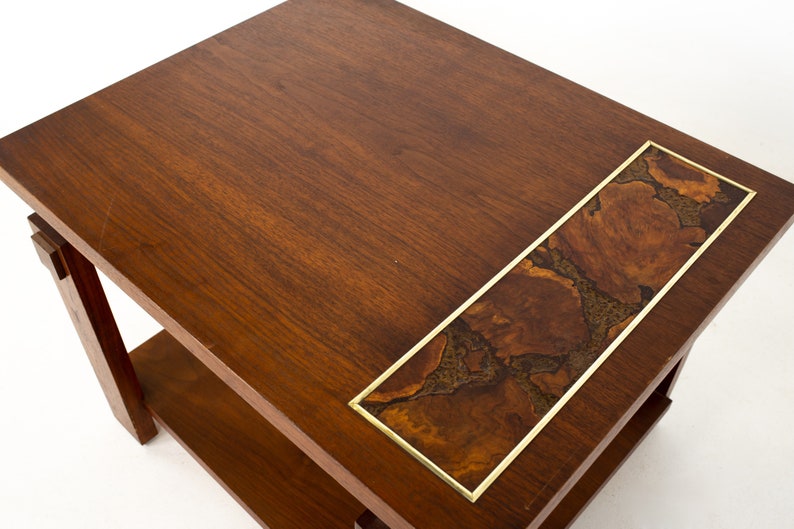 Lane Mid Century Walnut and Live Edge Side End Table Mcm - Etsy