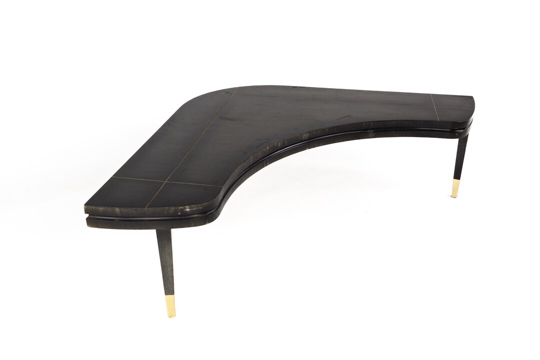 Lane Mid Century Brass Accent Boomerang Corner Table mcm - Etsy Österreich