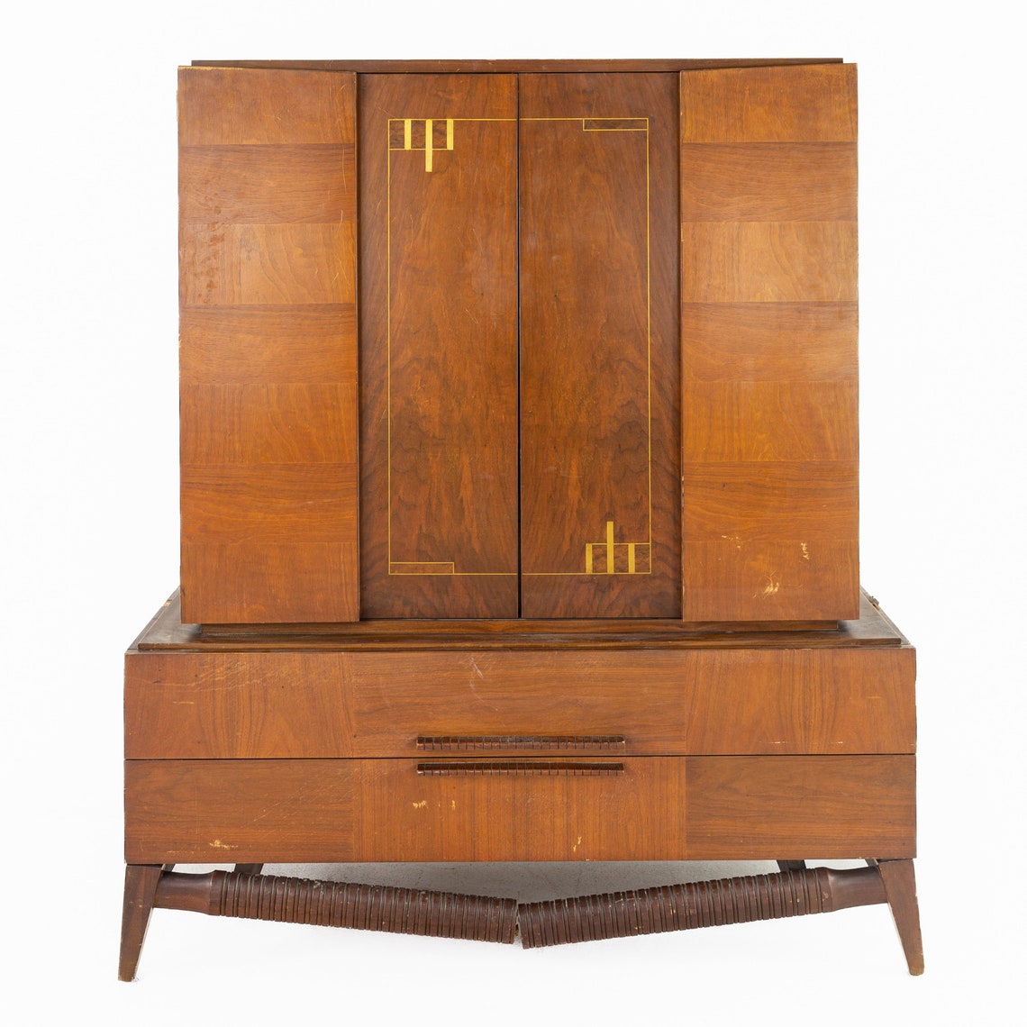 Albert Parvin Style Mid Century Walnut Highboy Dresser - Etsy