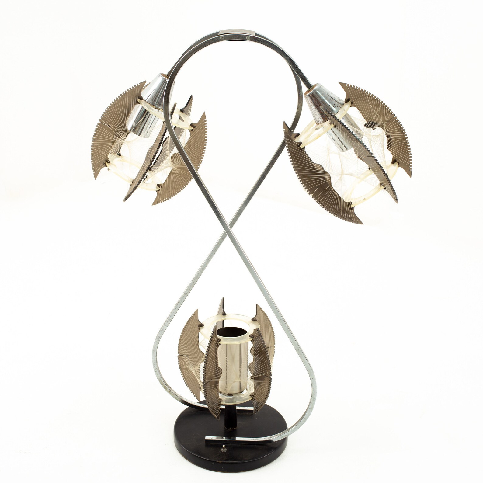 Paul Secon for Sompex Mid Century String and Chrome Lamp Mcm - Etsy