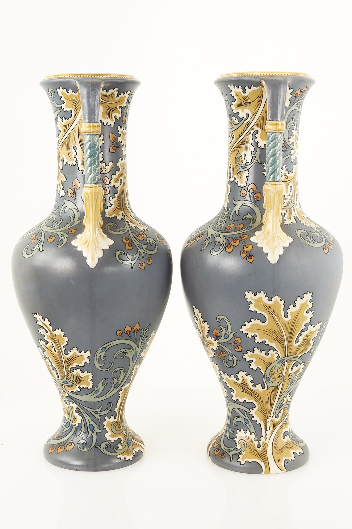 Floral Art Nouveau Vase by Mettlach Later Villeroy & Boch A - Etsy