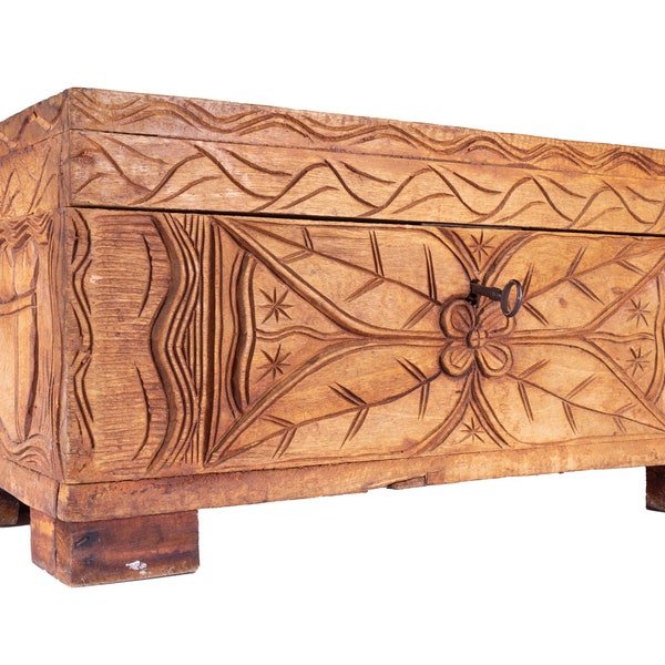 Carved Wood Box - Etsy