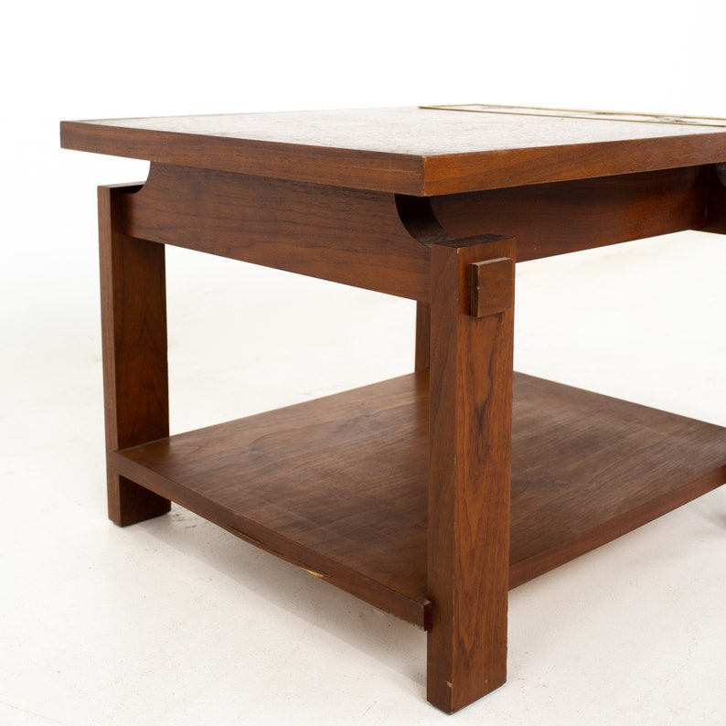 Lane Mid Century Walnut and Live Edge Side End Table Mcm - Etsy