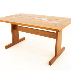 Mid Century Modern Teak Dining Table With Tile Inlay - Mcm - Etsy