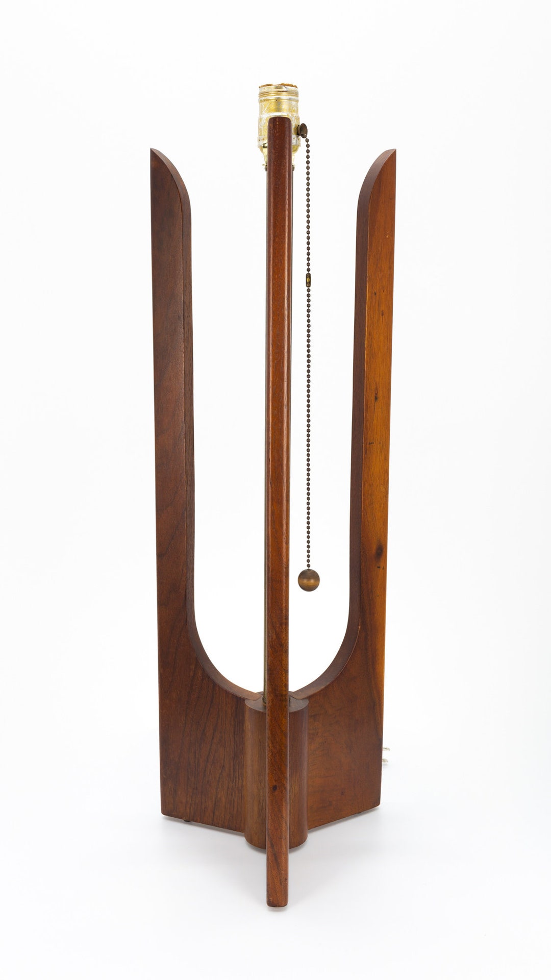 Modeline Style Mid Century Sculptural Walnut Table Lamp - Mcm - Etsy