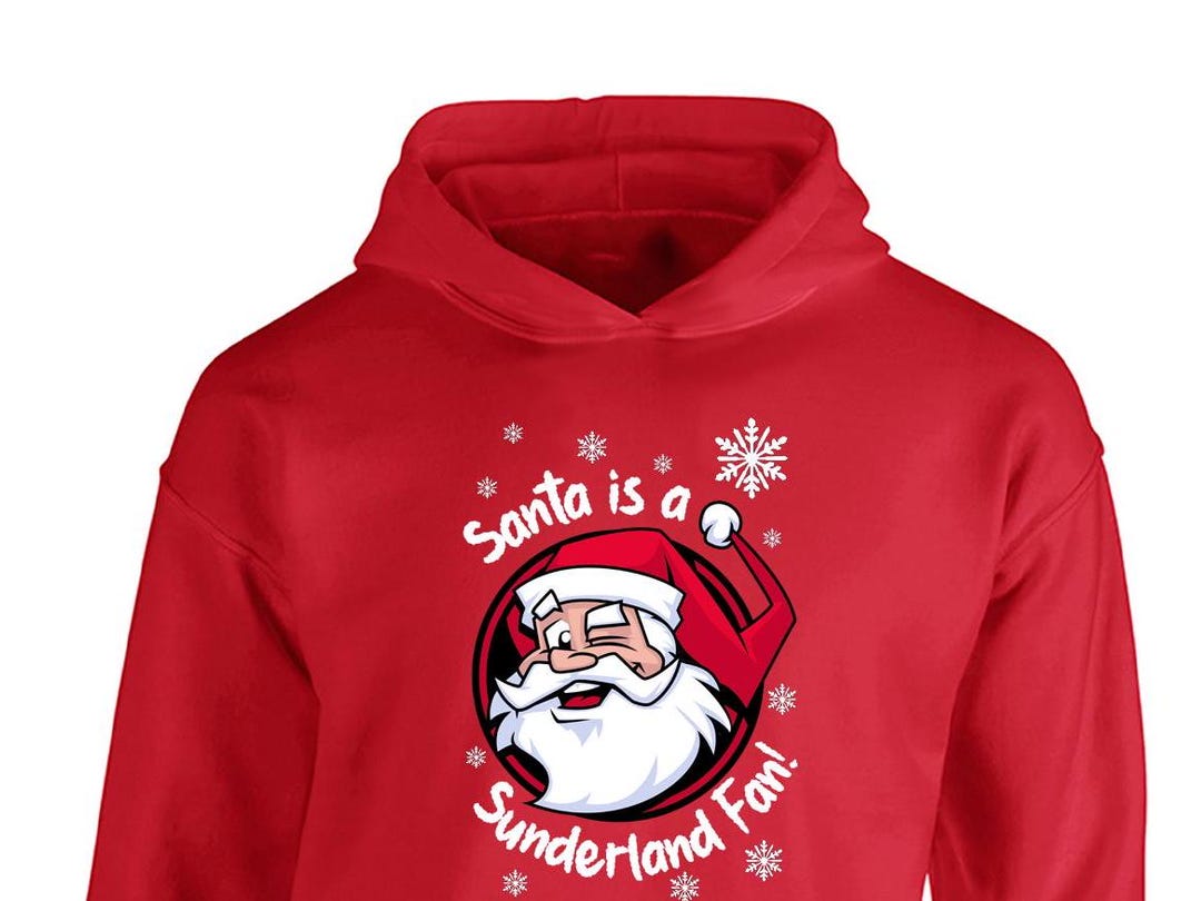 Childrens Santa is a Sunderland Fan! Hoodie Fanmade Merchandise Kids NO ...