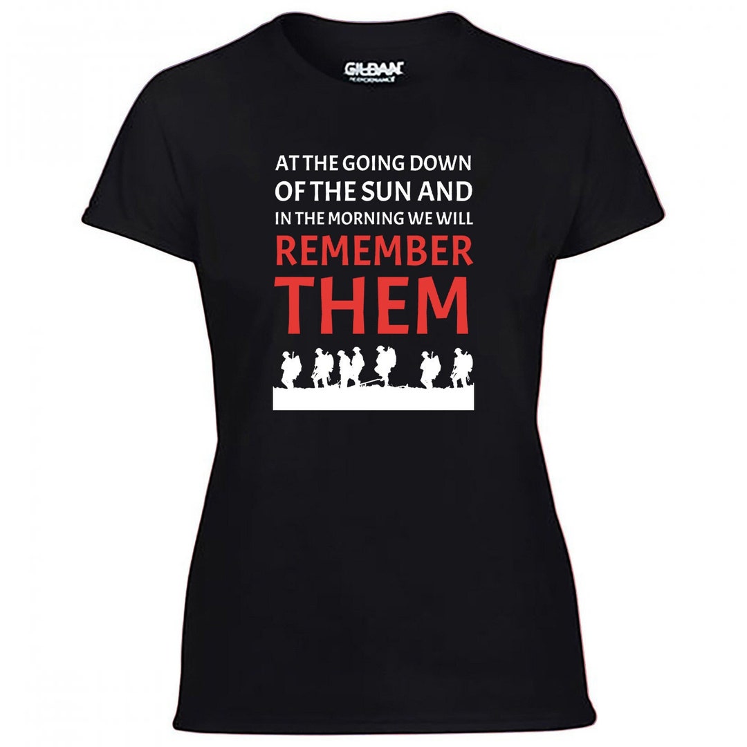 We Will Remember Them Poem Remembrance Womens Tshirt - Etsy