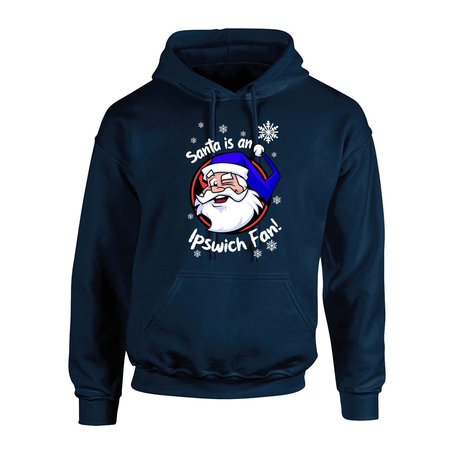 Santa is an Ipswich Fan! Mens & Womens Christmas Hoodie Fanmade ...