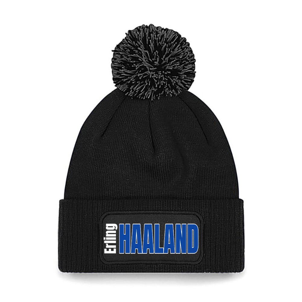 Manchester City Erling HAALAND Fanmade NAVY Letters Bobble Hat - Etsy UK