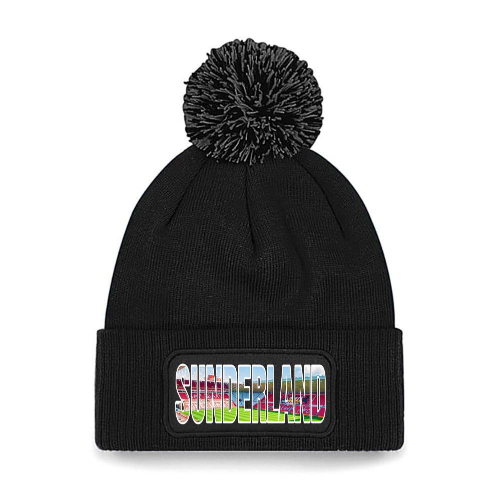 Sunderland Stadium Fanmade BOBBLE HAT Printed Logo Black - Etsy UK