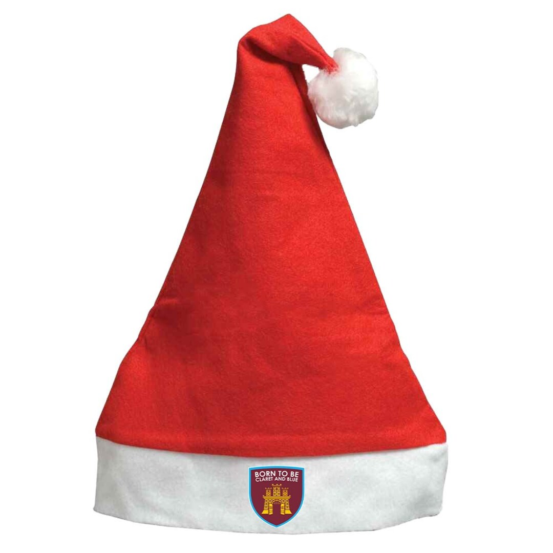 W. Ham Crest Fanmade Santa Hat Printed Logo Bobble - Etsy