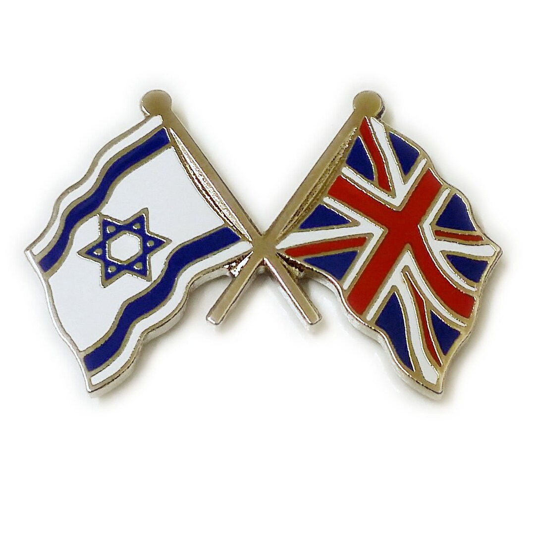 Israel Badge Selection UK Great Britain Flag Magen David Lapel Pin ...