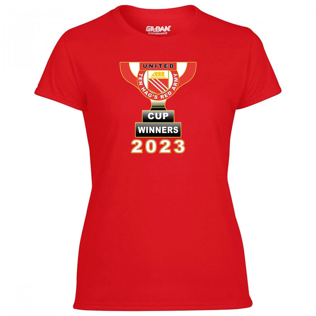 UNITED League Cup Winners 2023 TROPHY Tshirt Womens Fanmade Merchandise ...