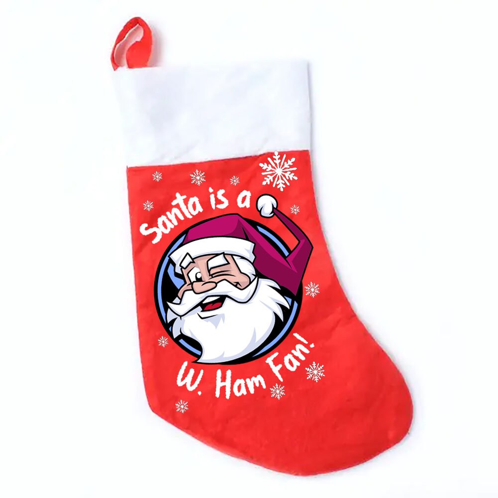 Santa is a W. Ham Fan! Stocking Fanmade Christmas Merchandise - Etsy UK