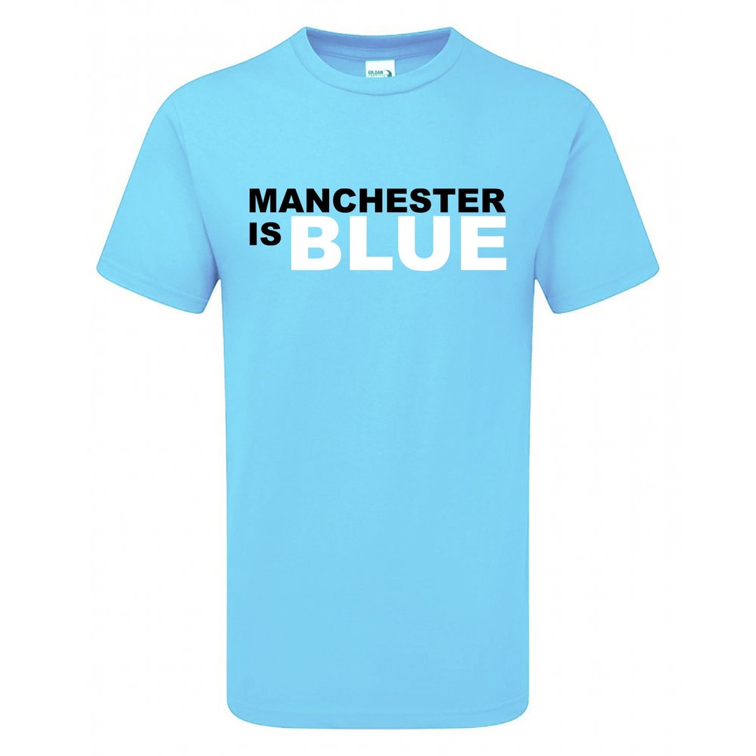 Manchester is Blue City CHAMPIONS of England 2024 TSHIRT Fanmade MENS ...