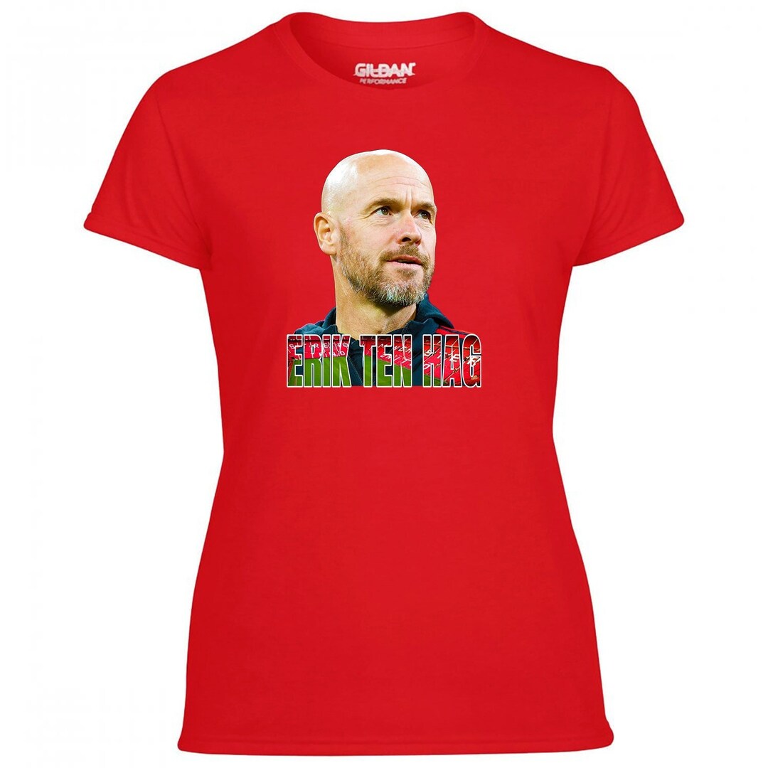 ERIC TEN HAG United Manager Fanmade Red Tshirt Mens Womens Fanmade ...