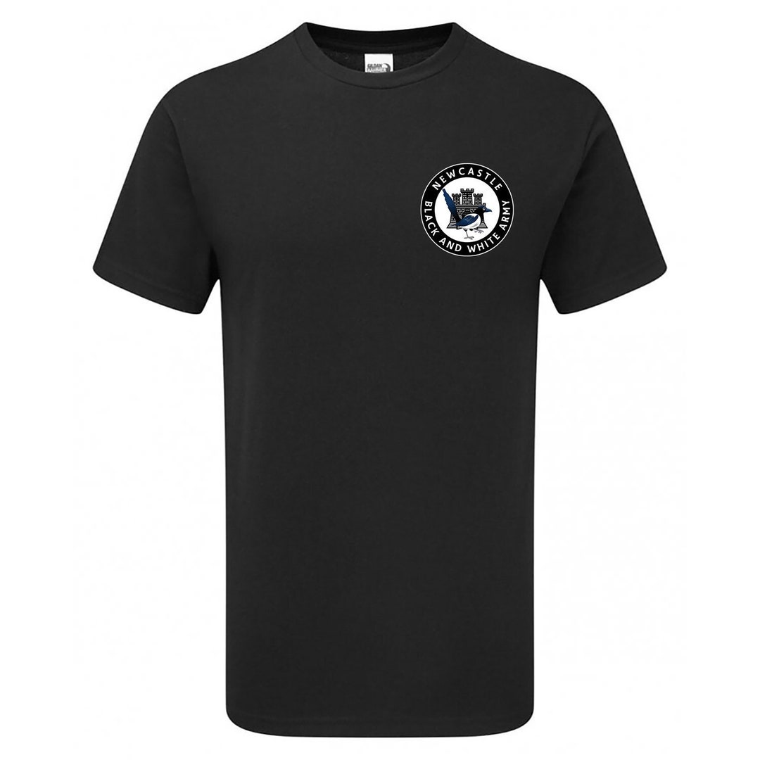 Newcastle Pocket CREST Tshirt Mens Fanmade Black and White Army - Etsy UK