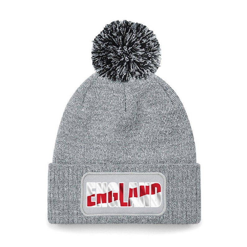 England Flag BOBBLE Hat Euro World Football Rugby Cup Team Printed Logo ...