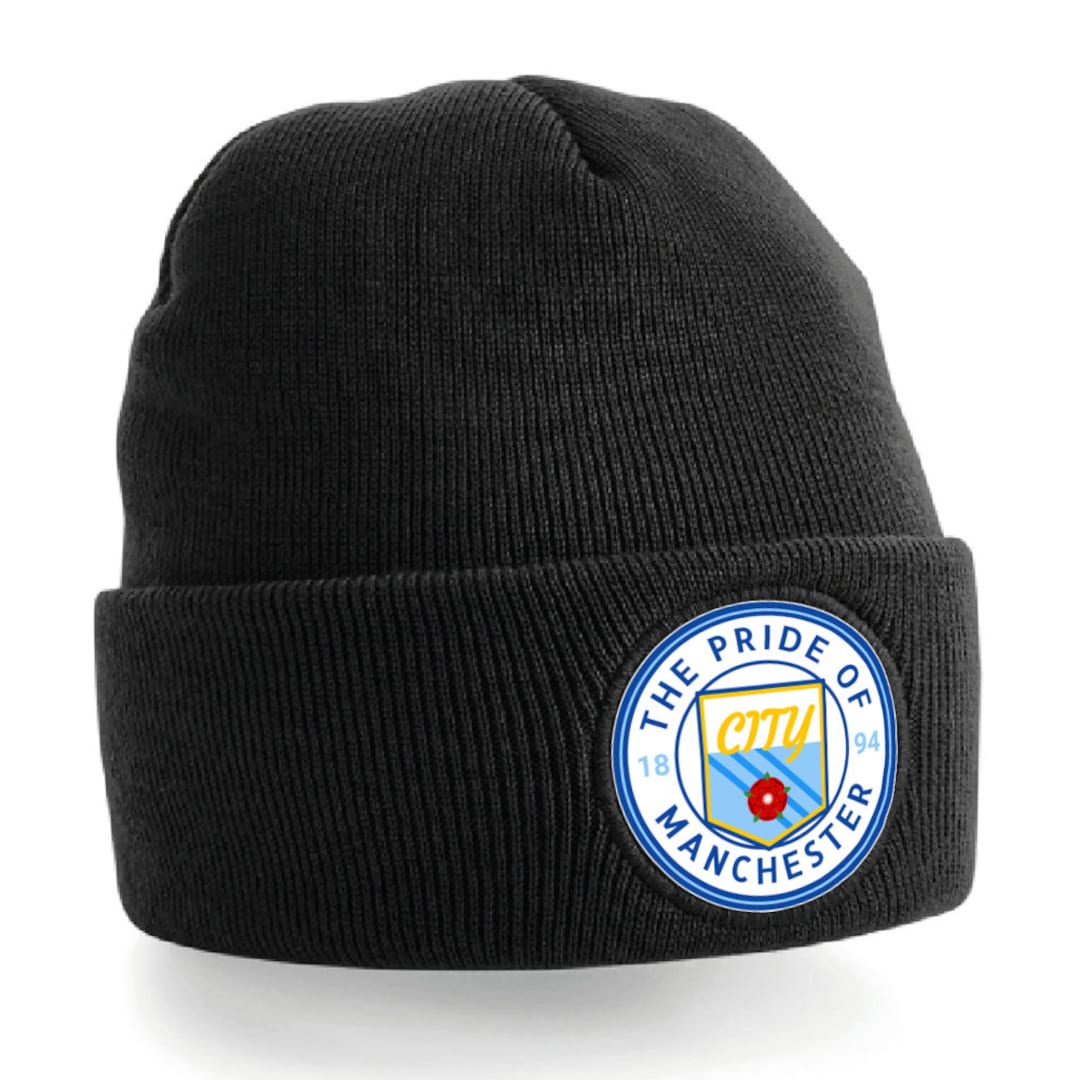 Manchester City Round CREST Fanmade Bronx Turn up Hat Printed Logo - Etsy
