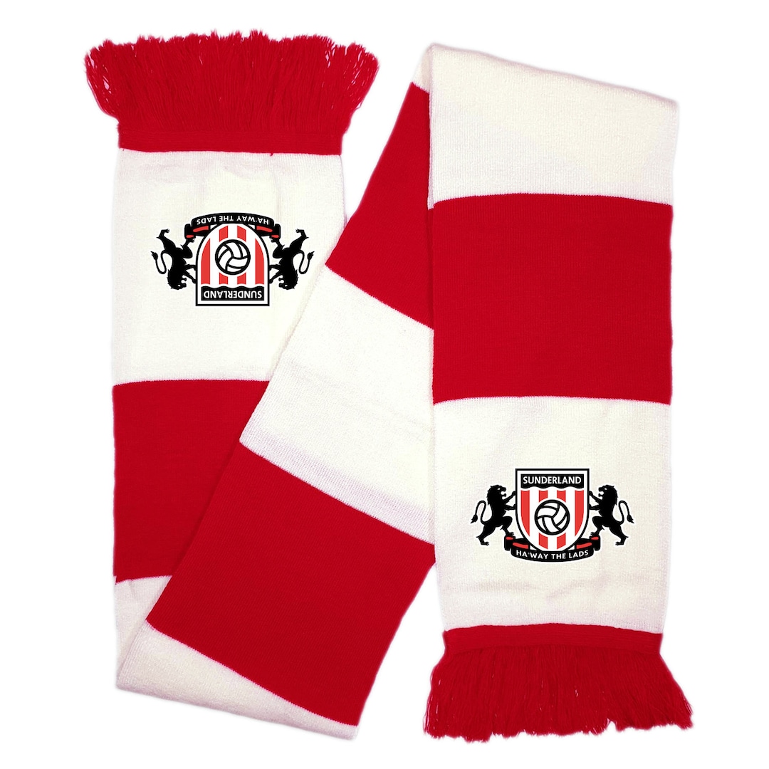Sunderland Crest Fanmade SCARF Knitted Printed Logo Unofficial ...