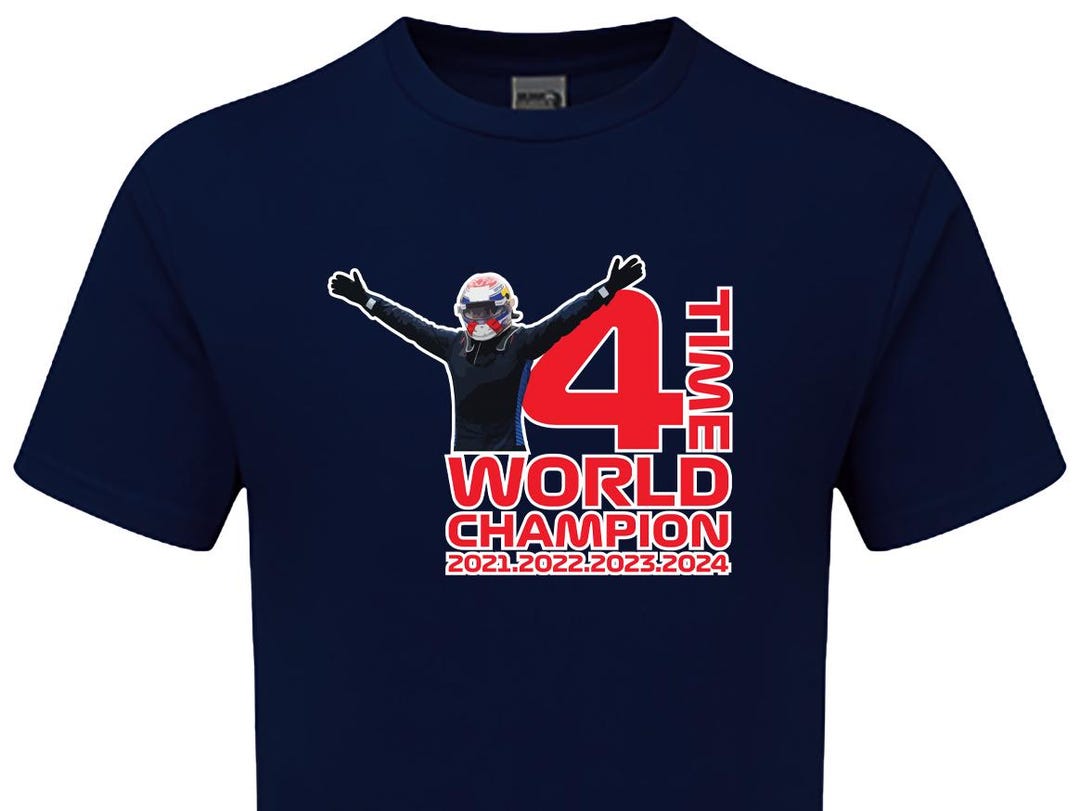 4 Time World Champion 1 VER Holland Unofficial F Fanmade Tshirt ...