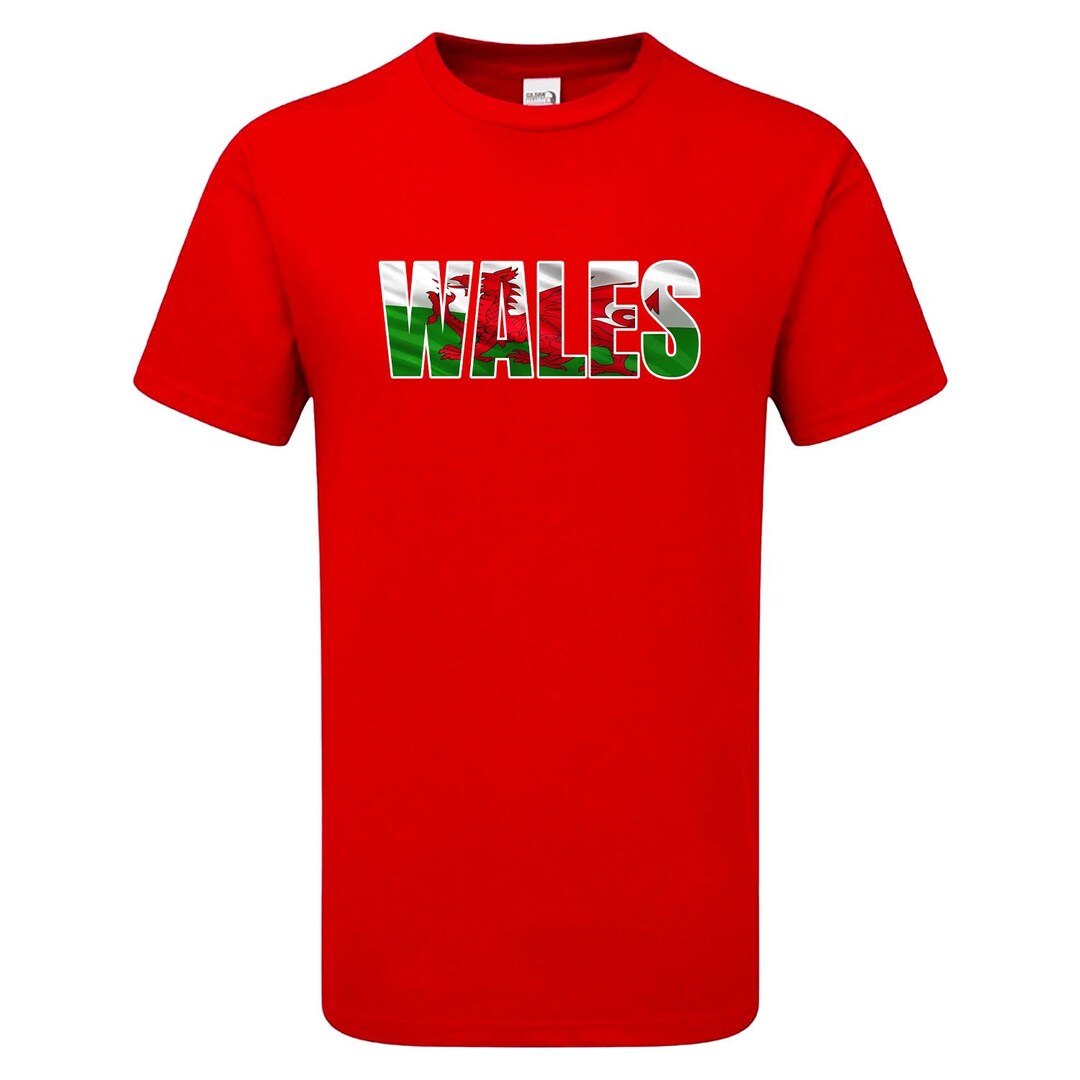 Wales Flag Tshirt Mens Womens Euro World Football Rugby Cup Team ...