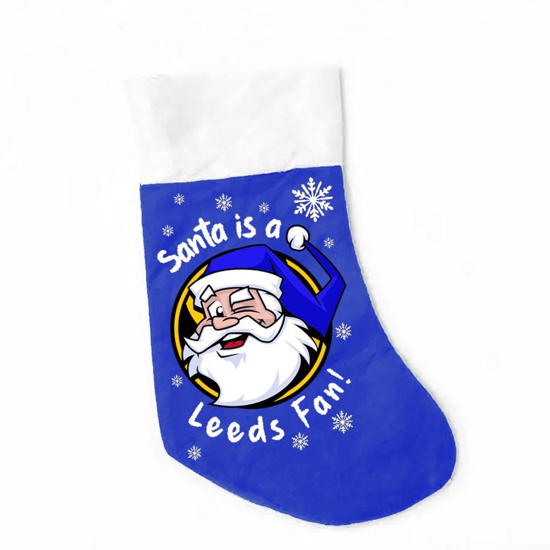 Santa is a Leeds Fan! Stocking Fanmade Christmas Merchandise - Etsy