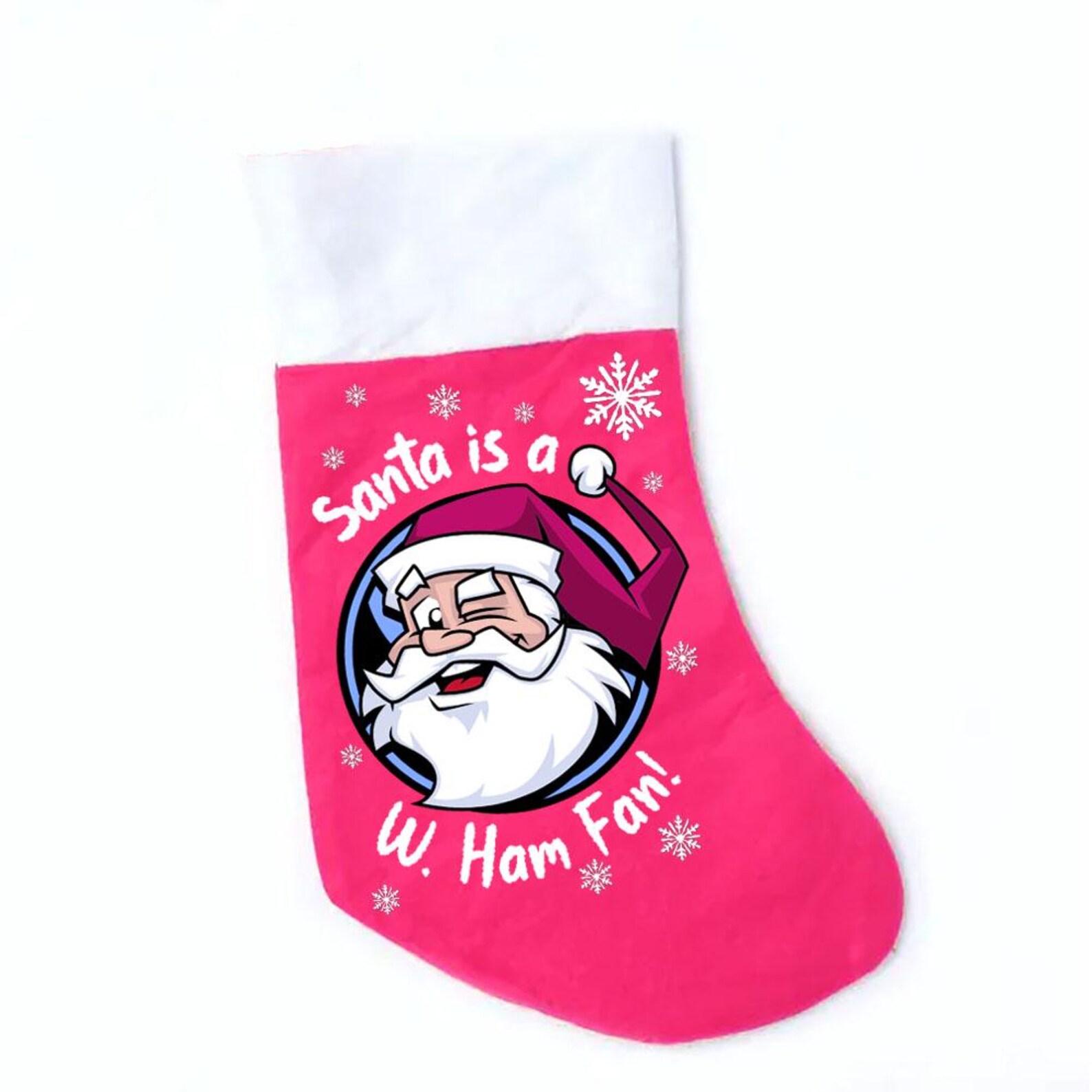 Santa is a W. Ham Fan! Stocking Fanmade Christmas Merchandise - Etsy UK