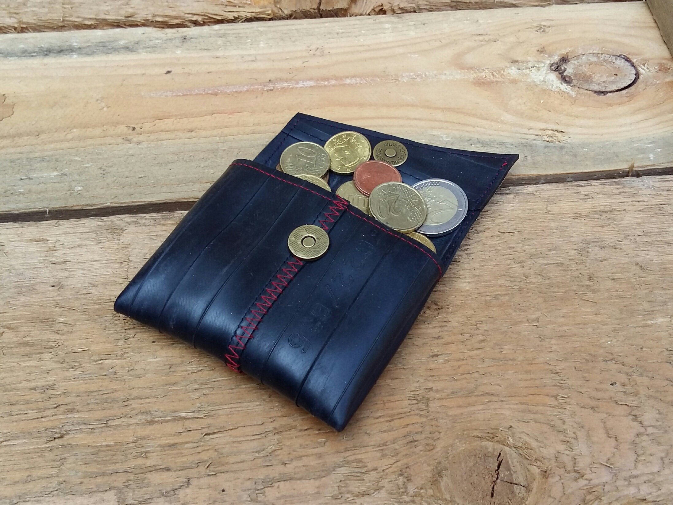 Vegan Small Pouch, Made From Bicycle Inner Tubes, OOAK Unique Pouch ...