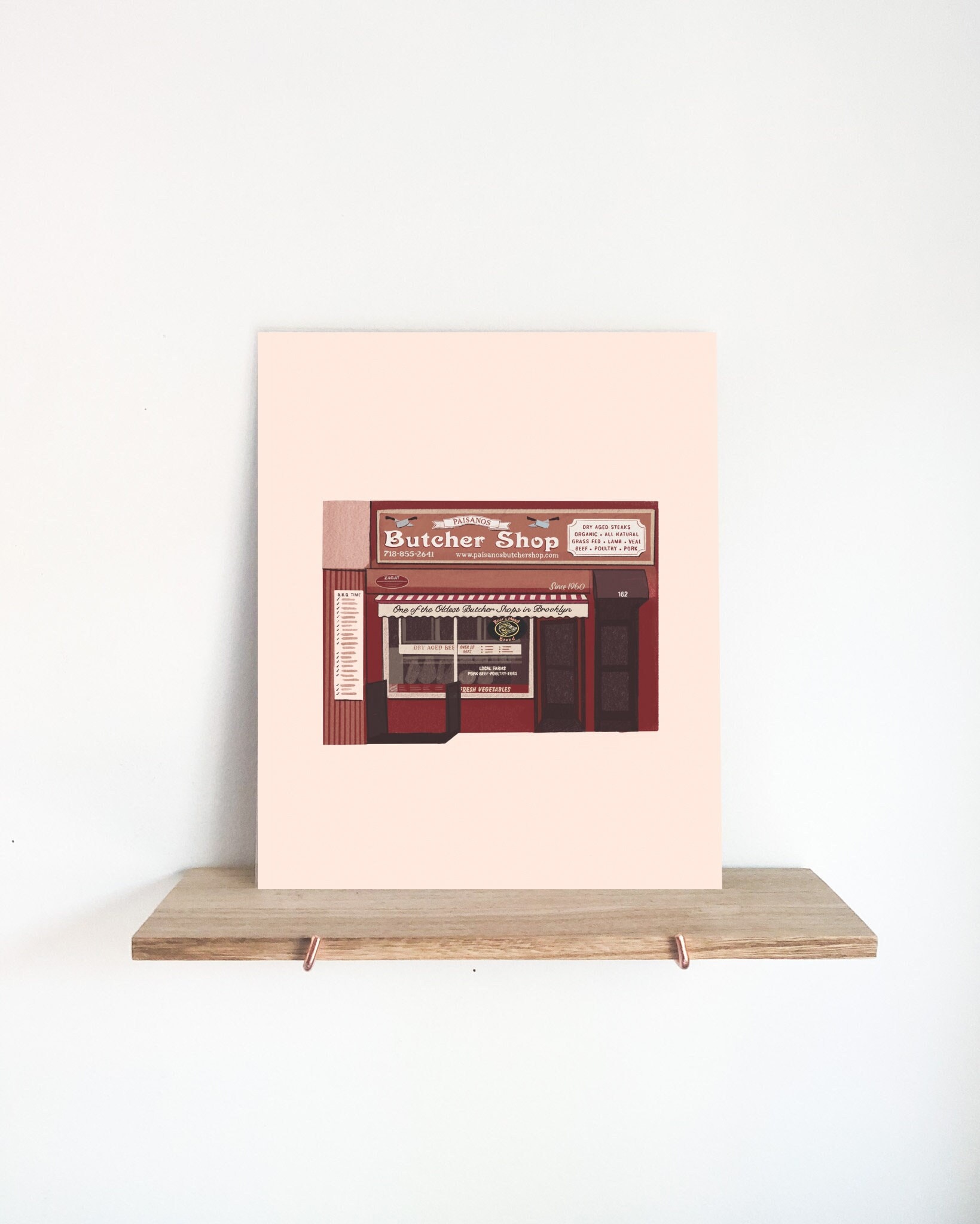 Paisano's Butcher Shop Print - 8x10 - Art Print - Home Decor - Office ...