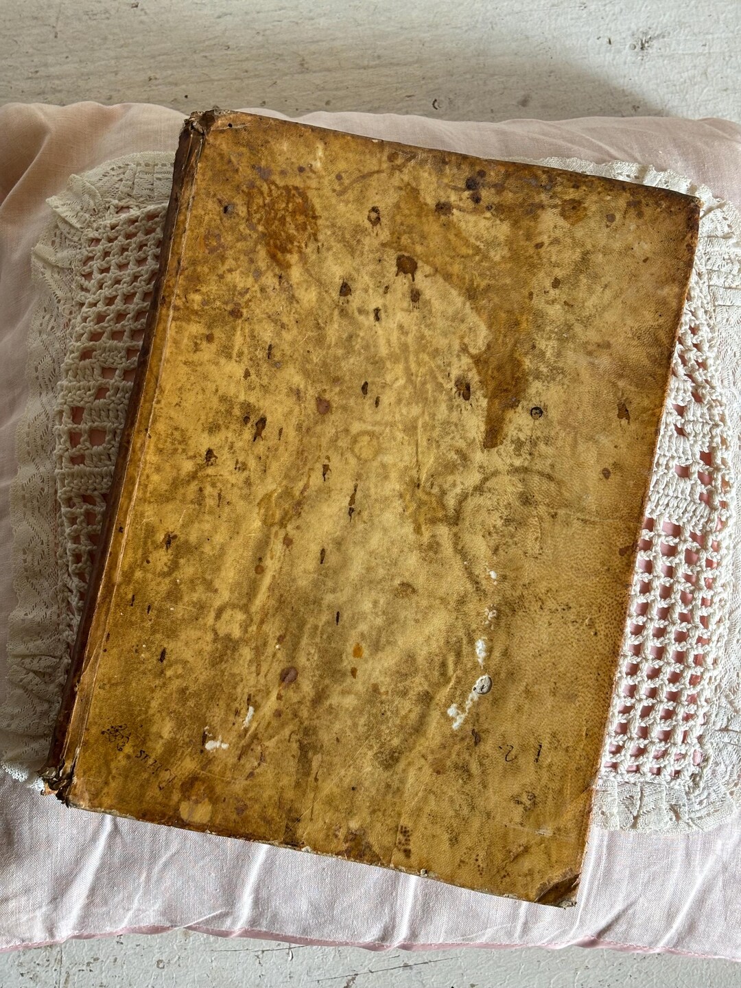 Rare 18th Century Italian Large Religious Manuscript With Cover Vellum ...