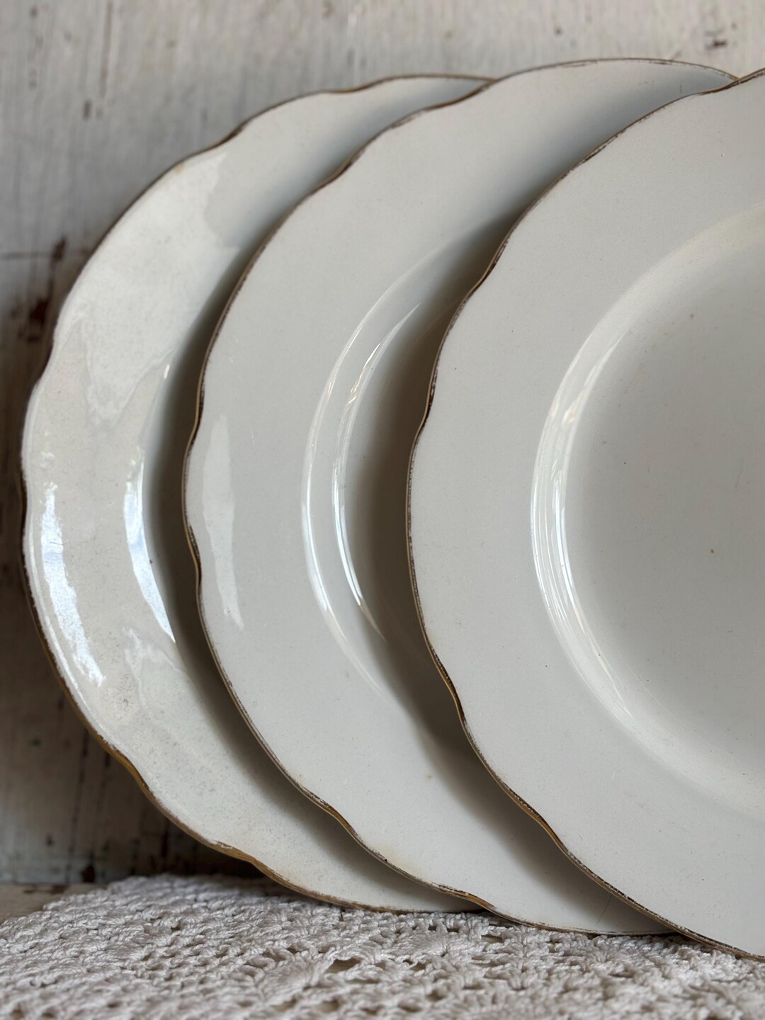 3 Vintage Richard Ginori Gold Thread Plates, Mix and Match Tablescape ...