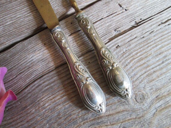 Antique 1930 Solingen Knife Fork Silver800 Country Chic Decor - Etsy