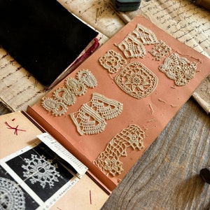 Antique 2 Crochet Lace Samples Book Hand Crochet Sampler Album Crochet ...