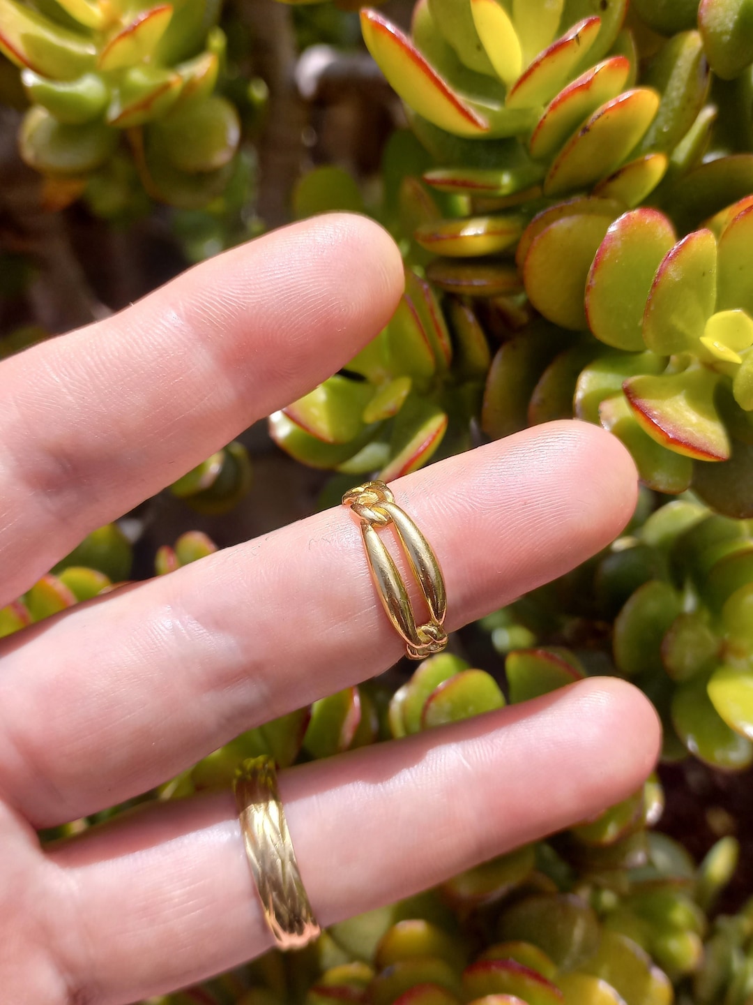 Vintage 18ct Gold Chain Patterned Ring 750 Marked Jewelry Stacking 18k ...