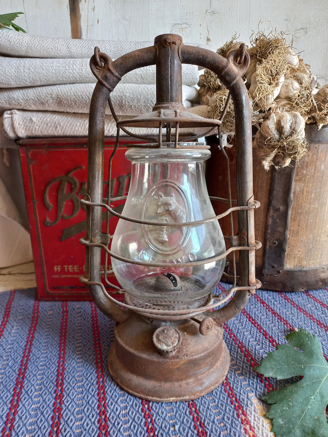 Antique Rare German Kerosene Lamp FEUERHAND 323 Aged Patina - Etsy
