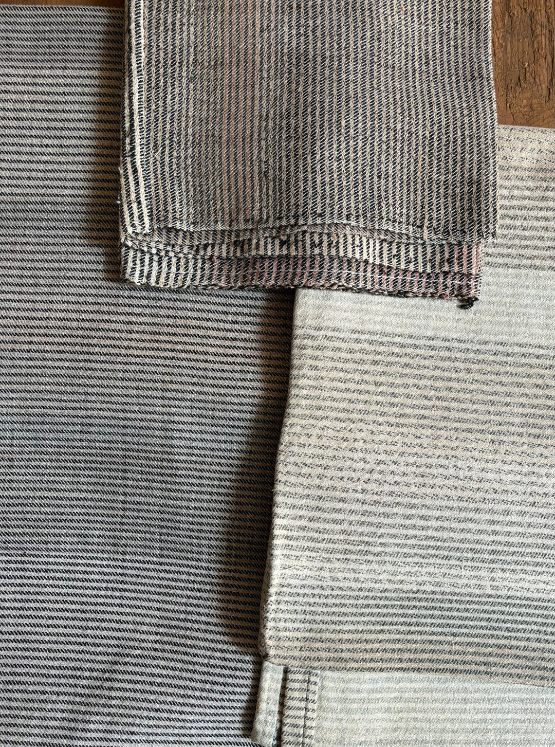 Antique 3 Striped Primitive Grain Sack Brocante Textiles Shabby Chic ...