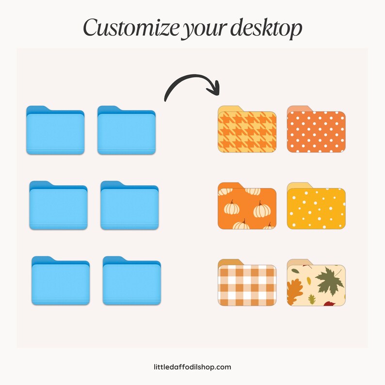 12 Fall Folder Icons for Mac and Windows - Etsy