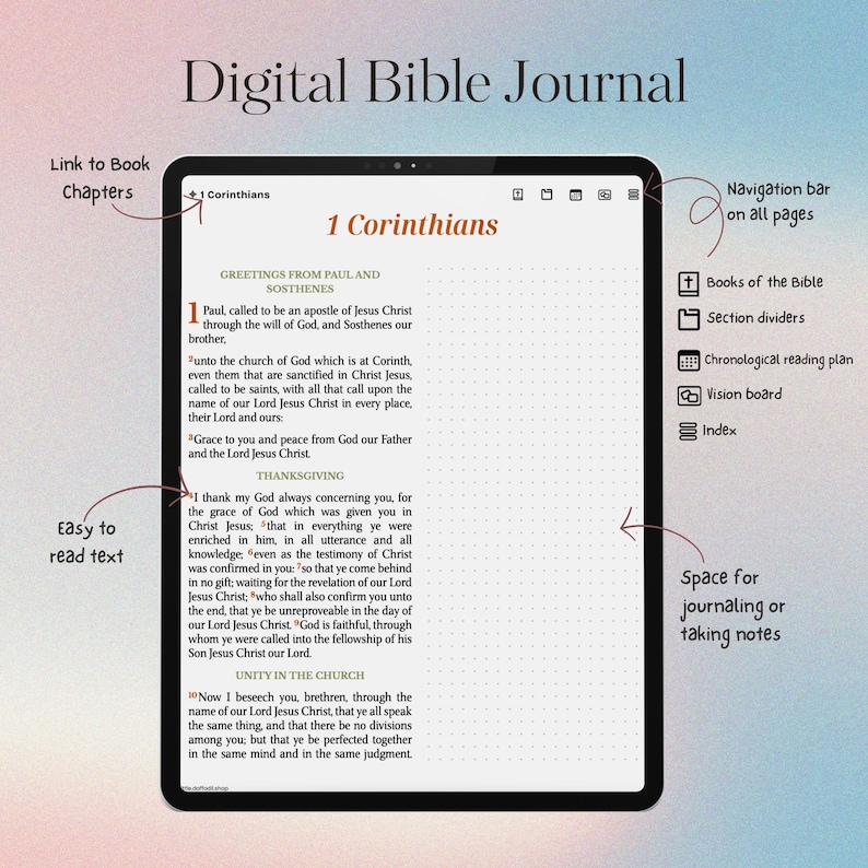 ASV Digital Journaling Bible | Reading Plan and Tracker | Bible Study ...