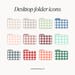 12 Plaid Gingham Folder Icons for Mac and Windows - Etsy