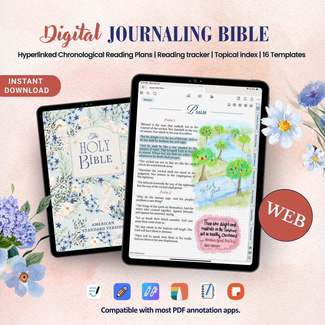 WEB Digital Journaling Bible (2020 Text) | Reading Plan and Tracker ...