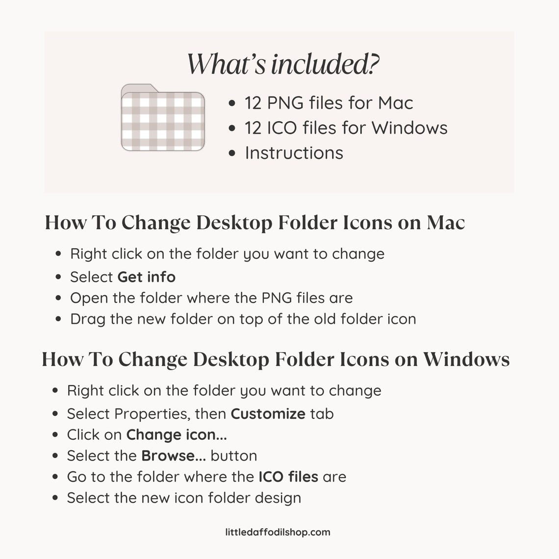 12 Plaid Gingham Folder Icons for Mac and Windows - Etsy