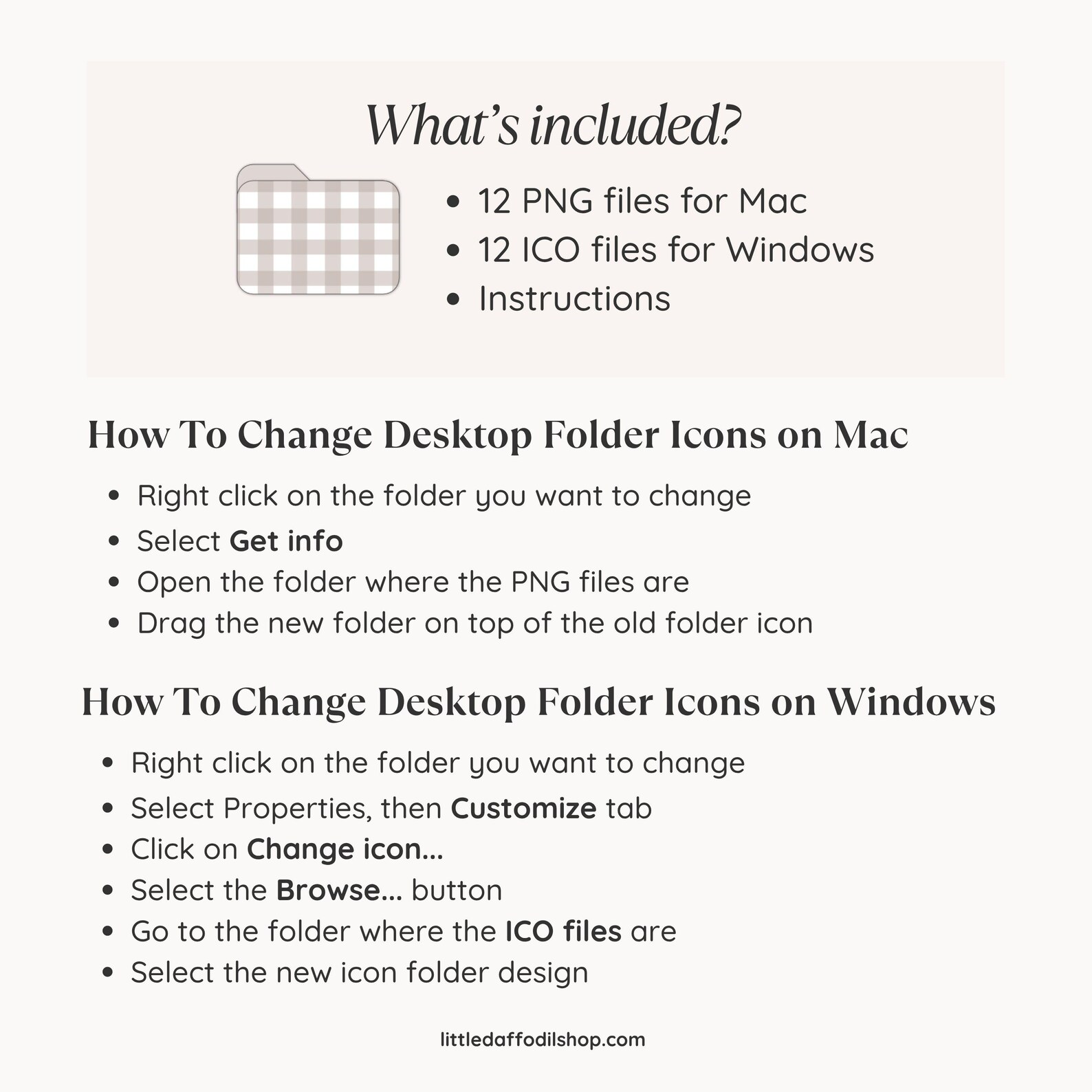 12 Plaid Gingham Folder Icons for Mac and Windows - Etsy